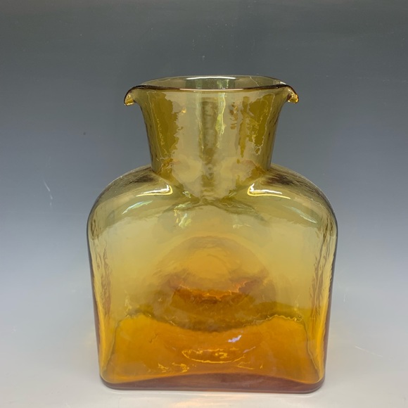 Blenko | Dining | Vintage Blenko Glass Amber Double Spout Carafe ...